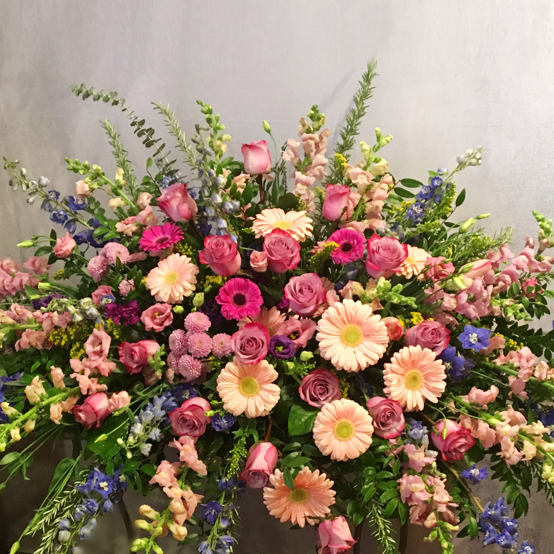 Sweet Pink Casket Spray :: Flowers By Nature